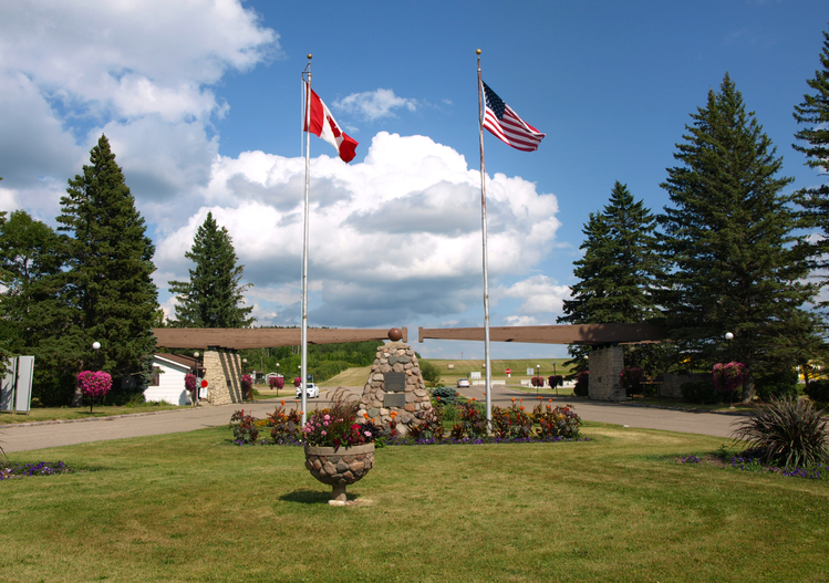 Crossing the Border Between Canada and North Dakota