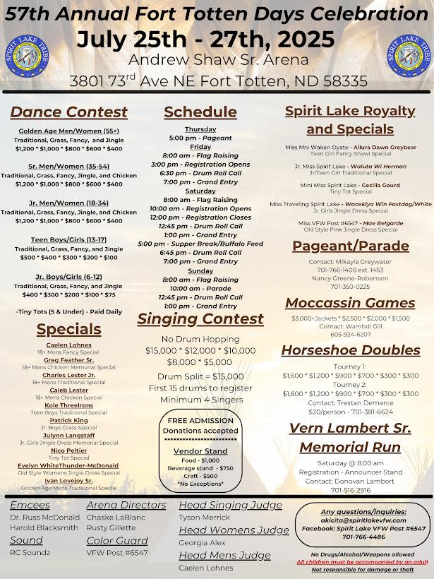 58th Annual Fort Totten Days Celebration | Official North Dakota Travel ...